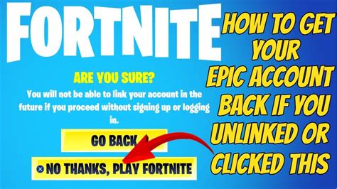 How To Get Your Epic Account Back Fortnite Youtube
