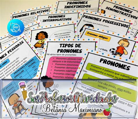 Kit Cartazes De Pronomes Loja Sos Professor Atividades