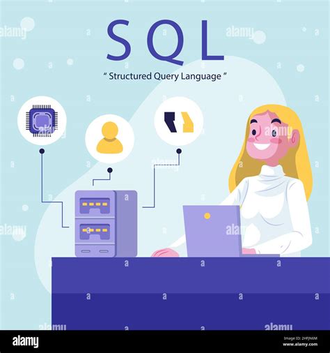 hand drawn flat design sql illustration vector illustration stock vector image and art alamy