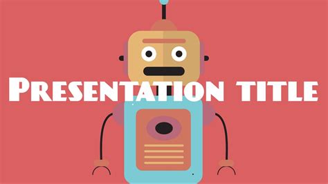 Robots Free Presentation Theme Template Robotic Technology Power
