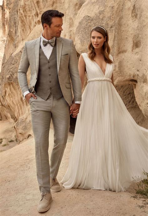 Costume de mariage 3 pièces beige Caralys Nice 06