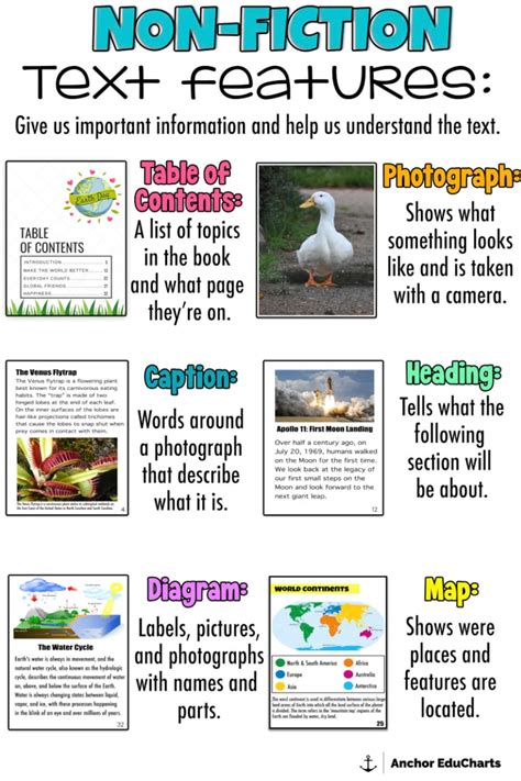 Non Fiction Text Features Table Of Contents Caption English