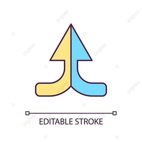 Merger And Acquisition Process Rgb Color Icon Element Thin Cartoon