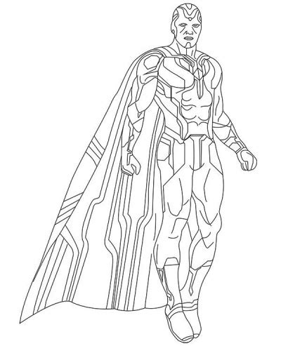 Printable Vision Avengers Coloring Page