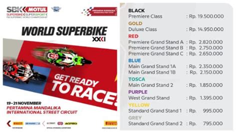 Harga Final Tiket WSBK Mandalika Termurah Hanya Rp 795 Ribu