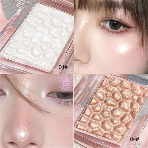 Kakashow Highlighter Powder Palette Pearly Glitter Eyeshadow Face Eye