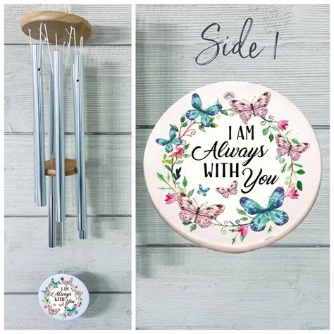 I Am Always With You Memorial Wind Chime Sympathy Butterfly Etsy