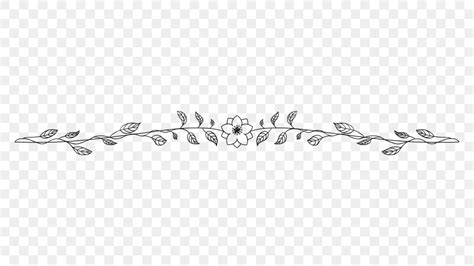 Dividing Line Decoration Hd Transparent Decorative Line Divider Flower