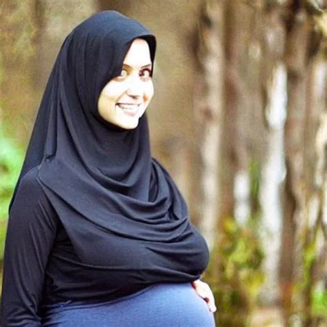 Pregnant Woman Hijab Openart