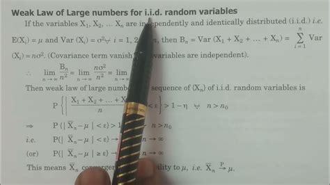 weak law of large numbers wlln and strong law of large numbers slln bsc statistics youtube