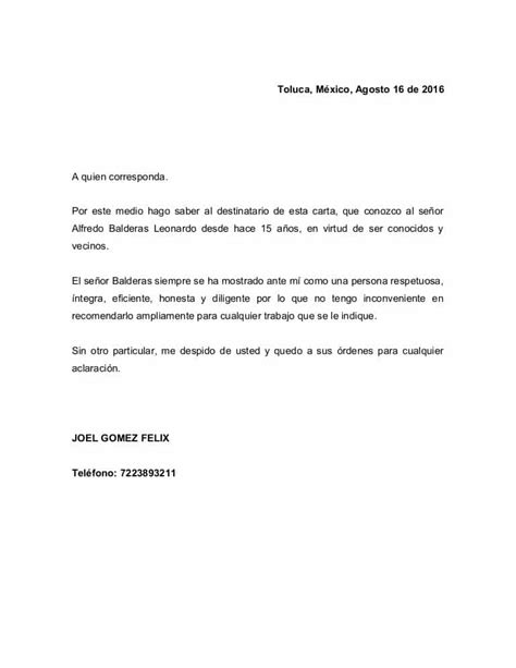 Ejemplos De Carta De Referencia Luxury Ejemplo De Carta De Referencia