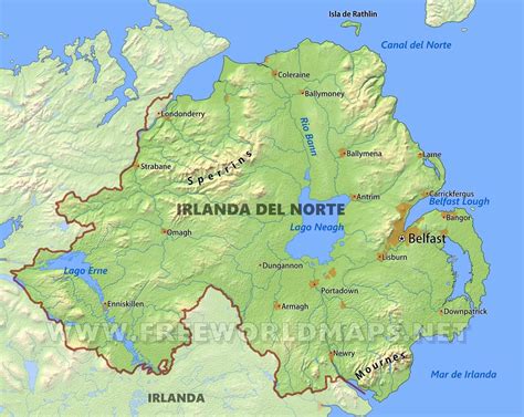 Mapa De Irlanda Del Norte