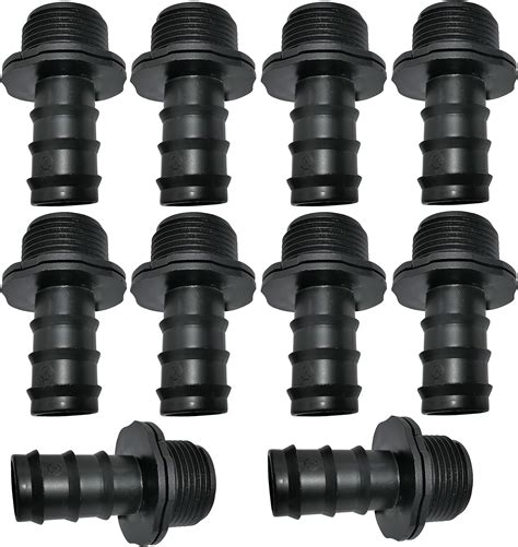 AERZETIX C48708 Lot de 10 Adaptateurs raccords mâles cannelés
