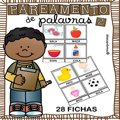 Pareamento de Palavras 2 Atividades de Alfabetização e Letramento