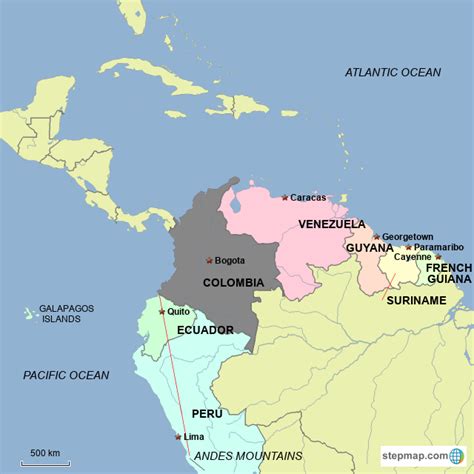 Map Of Northern South America Winne Karalynn
