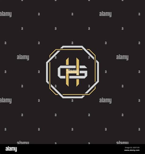 Initial Letter Overlapping Interlock Logo Monogram Line Art Style