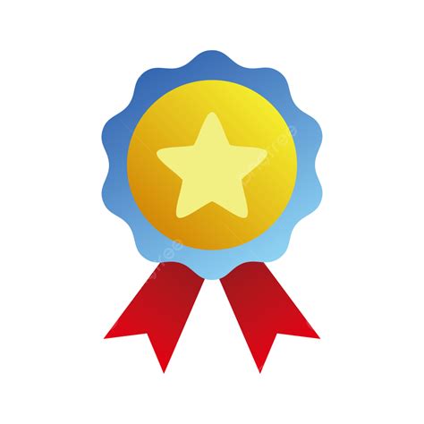 Medalla Ganadora Con Estrella Y Cinta Png Dibujos Garantizar Insignia