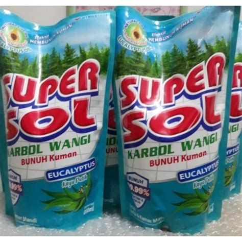 Jual Super Sol Karbol Wangi Eucalyptus Kayu Putih 750ml Shopee Indonesia