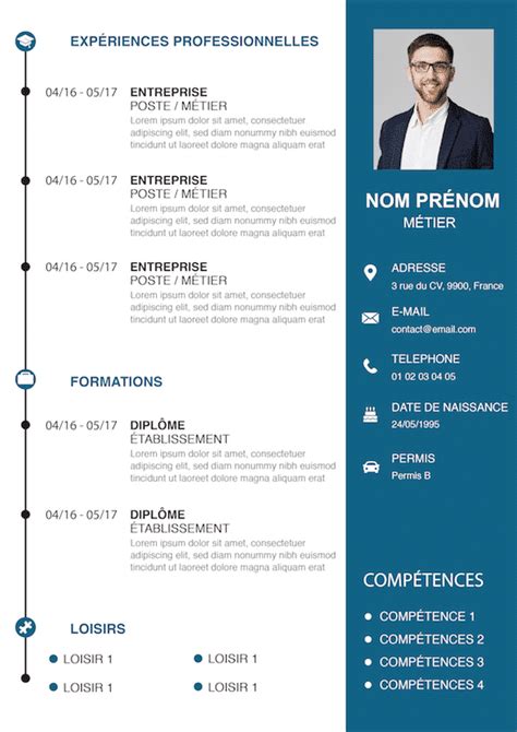Remplir Modele Cv Gratuit A Telecharger Word