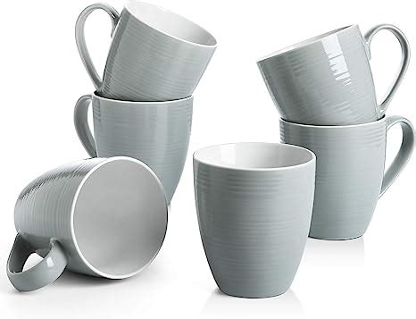 DOWAN Coffee Mugs Set 17 Oz Large Coffee Mug Set Of 6 With Handle