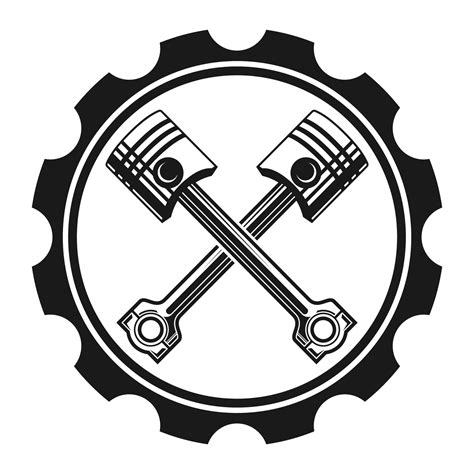 Automotive Piston Gear Workshop Logo Design Piston And Gear Logo