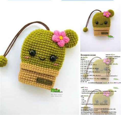 Pin De Paqui En CACTUS CROCHET Llavero Ganchillo Llaveros Tejidos A