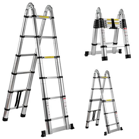 DRABINA TELESKOPOWA PRZEGUBOWA SKŁADANA ALUMINIOWA 3 8m 150kg G02448