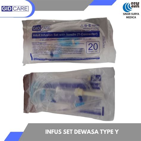 Jual Infusion Set Adult Y Type Gidcare Alat Selang Infus Set Dewasa