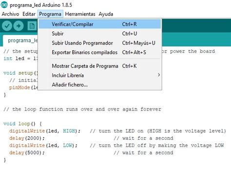 escribir su primer programa en el ide arduino solectro maker zone