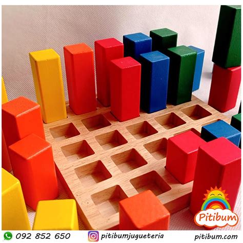 Juego Didáctico De Madera para encastrar Pitibum