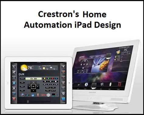 Crestrons Vt Pro E Ipad Design For Homeautomation Interface Its
