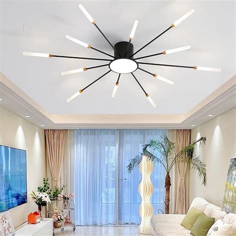 Lámpara Fireworks Led 12W 4W Ø80cm CCT antracita mando