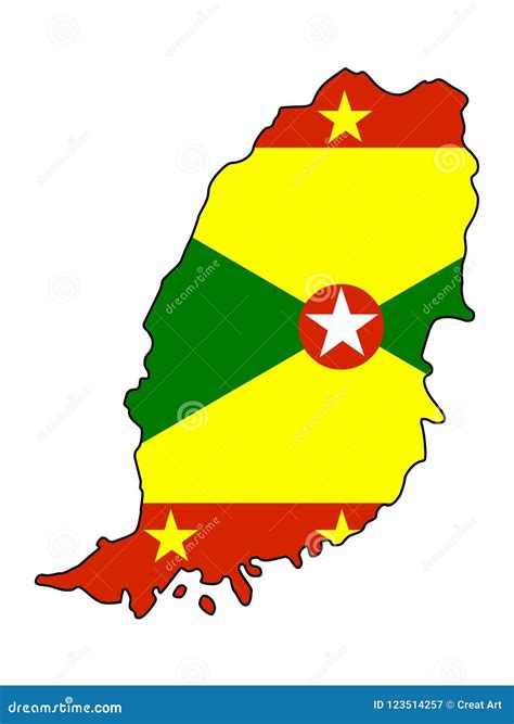 Grenada Map Of Grenada Vector Illustration Stock Vector Illustration