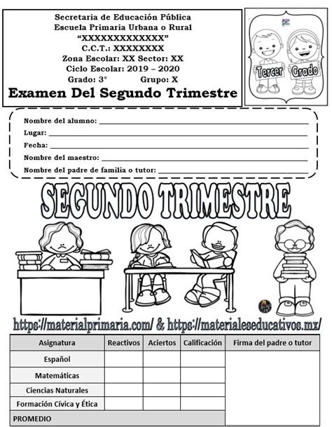 Examen Del Tercer Grado De Diagnostico De Primaria Para El Ciclo