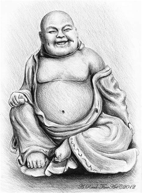 Buddha Head Drawing Pencil