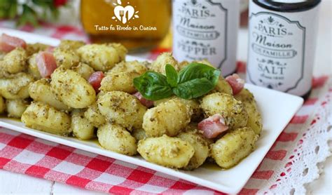 GNOCCHI DI PATATE AL PESTO Con Speck Tutto Fa Brodo In Cucina