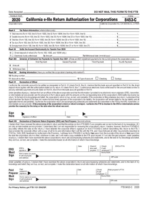 CA FTB 8453 C 2020 2021 Fill Out Tax Template Online US Legal Forms