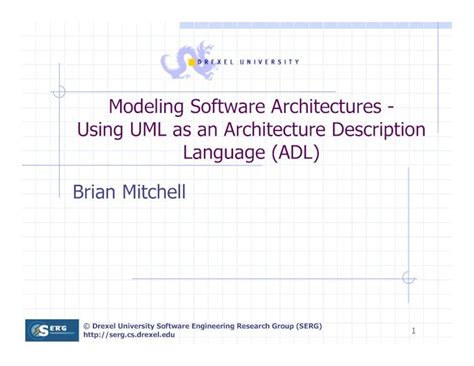 pdf modeling software architectures using uml as an · develop an informal