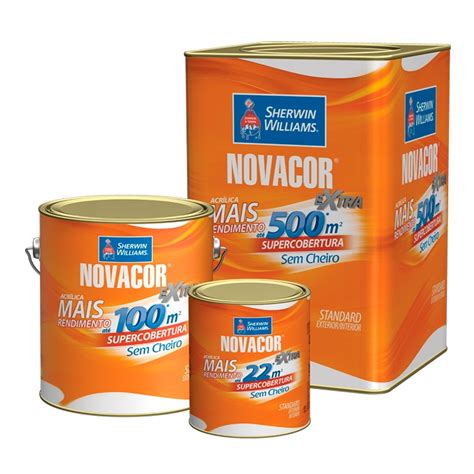 TINTA ACRILICA FOSCO 3 6LT NOVACOR EXTRA TANGERINA SHERWIM WILLIAMS