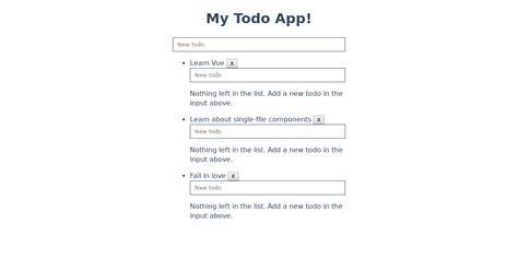 recursive todo app with vue codesandbox