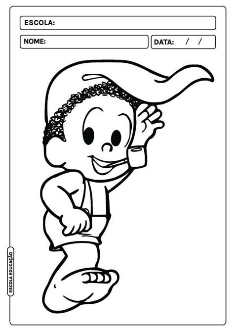 Saci para colorir Escola Educação