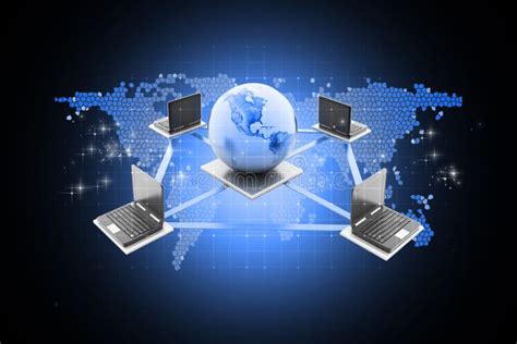 Global Computer Network Internet Communication D Render Stock