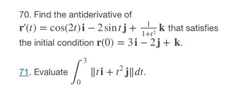 solved 6 given the vector valued function r t {t t2