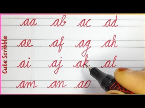 How To Join Letters A With A To Z In Cursive Writing Cursive