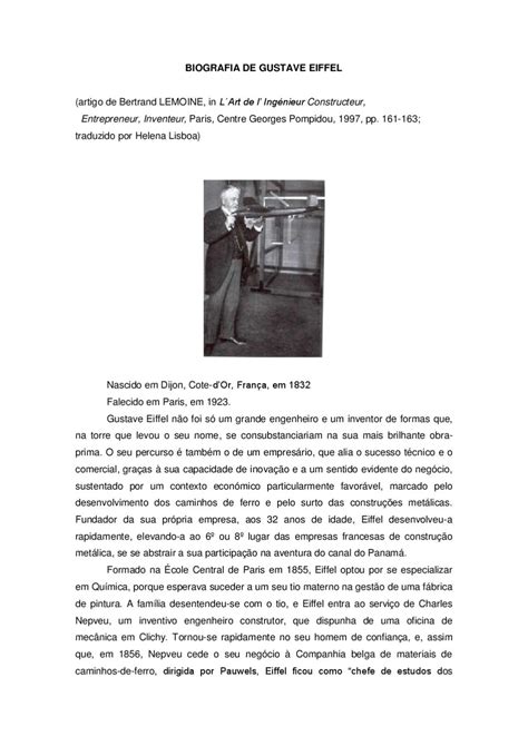Biografia De Gustave Eiffel By Cesaltina Pedro Issuu