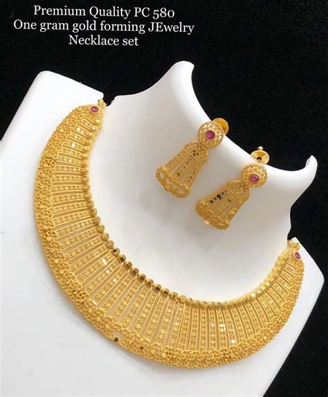 One Tola Gold Set Light Weight Gold Necklace Set Gold Set New