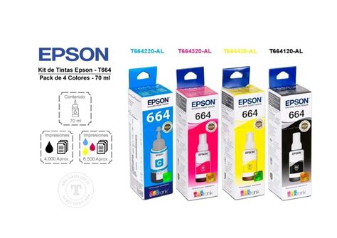 Tintas Epson T Originales Pack Tintas Negro Cyan Magenta