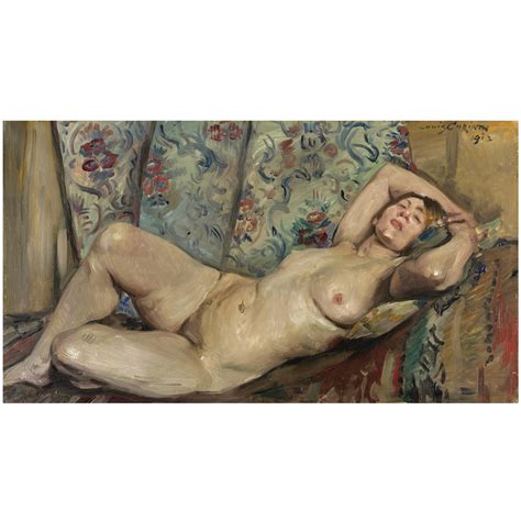 Lovis Corinth LIEGENDER WEIBLICHER AKT RECLINING NUDE 1913