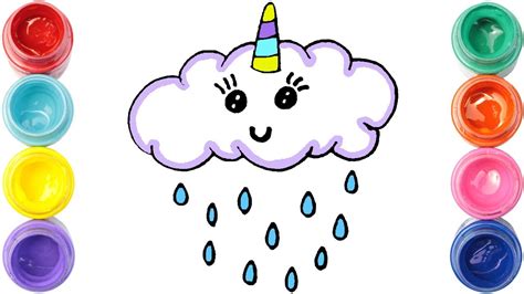 Como Dibujar Una NUBE UNICORNIO Kawaii Facil Dibujos Kawaii Dibujos