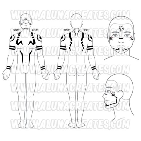 Tatouages Temporaires Inspir S De Ryomen Sukuna De Jujutsu Kaisen